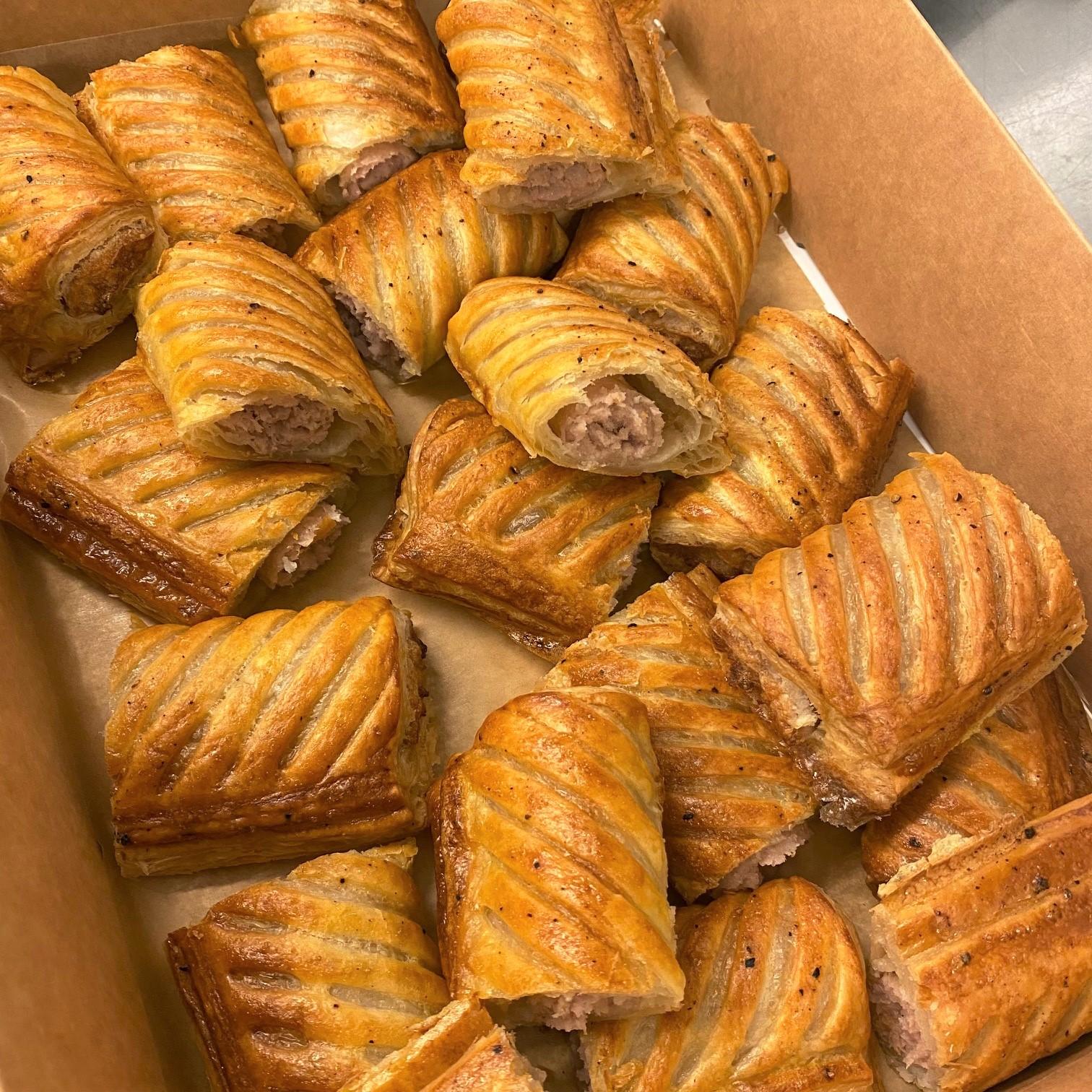 Twelve Homemade Sausage Rolls