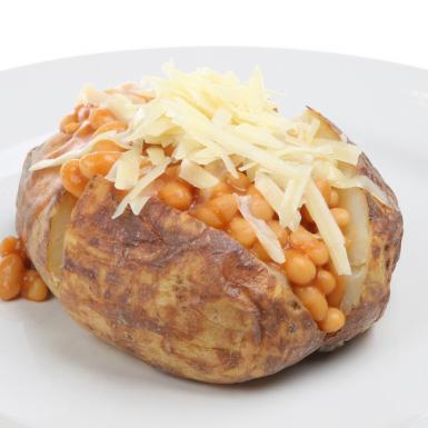 Jacket Potato - Cheese & Beans - Side Salad & Coleslaw
